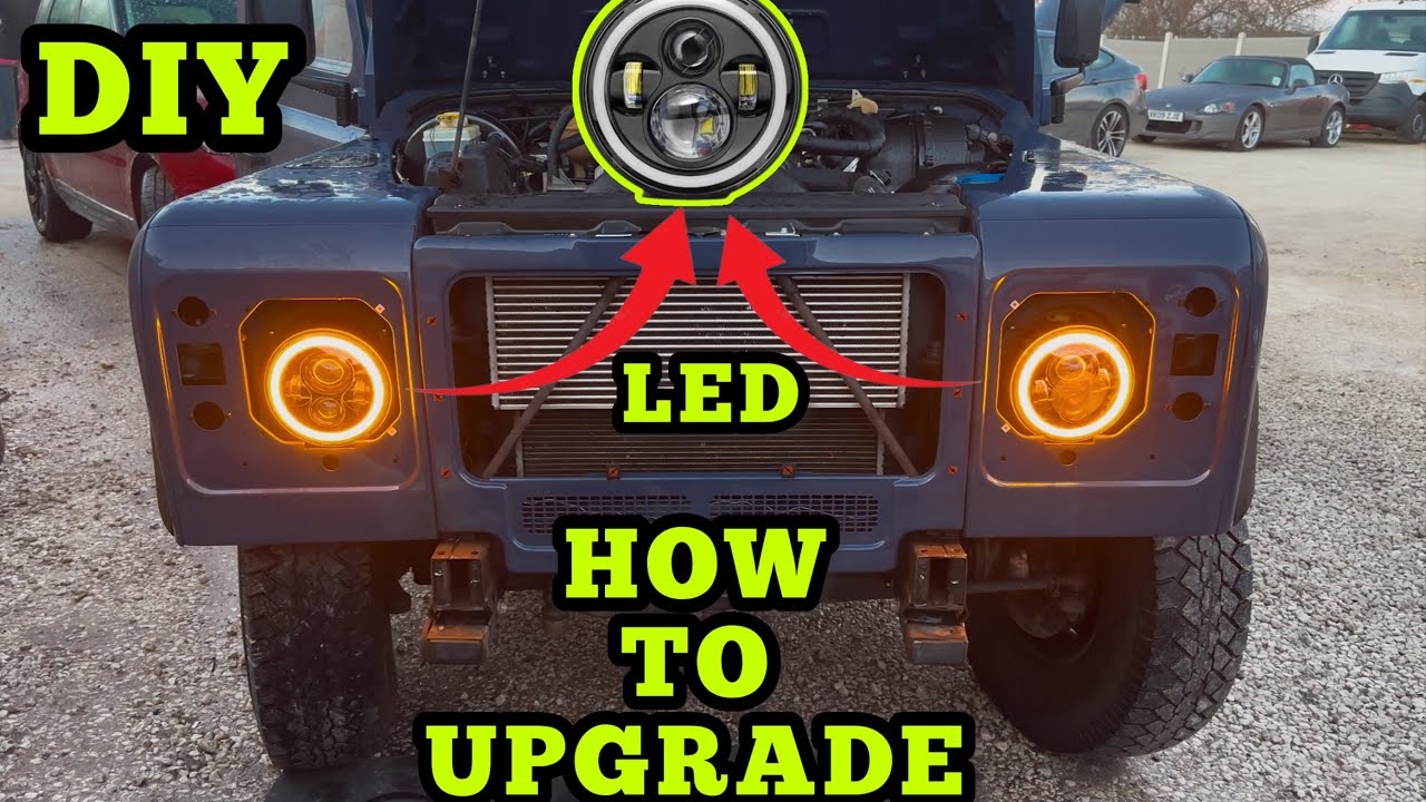 Land Rover Defender How To Upgrade Your Halogen Lights To LED | Easy ...