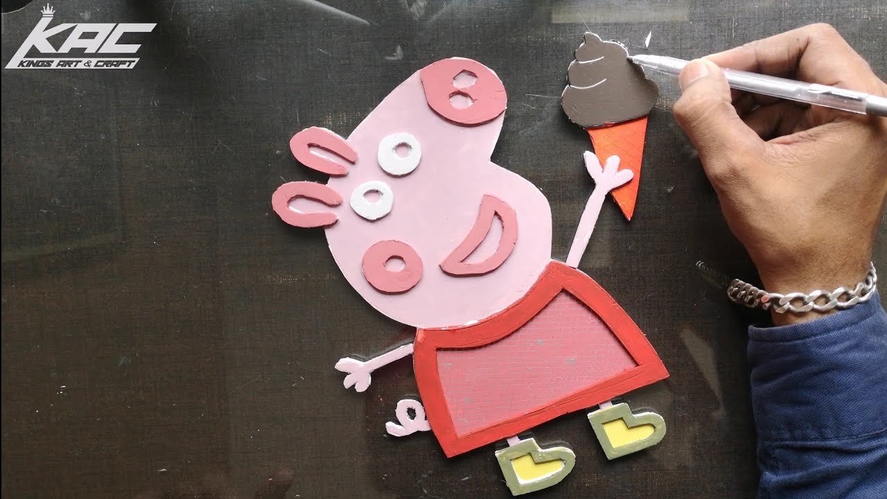 Peppa Pig DIY Craft Idea II How to Make Peppa Pig Wall Decoration II ...