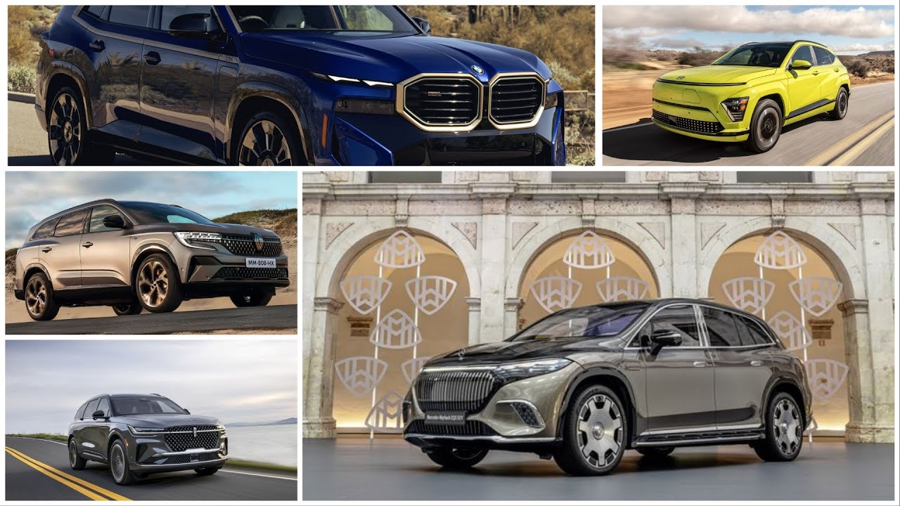 NEW! 5 SUVs 2024. Mercedes-Maybach EQS . Lincoln Nautilus. BMW XM. Hyundai Kona. Renault Espace ...