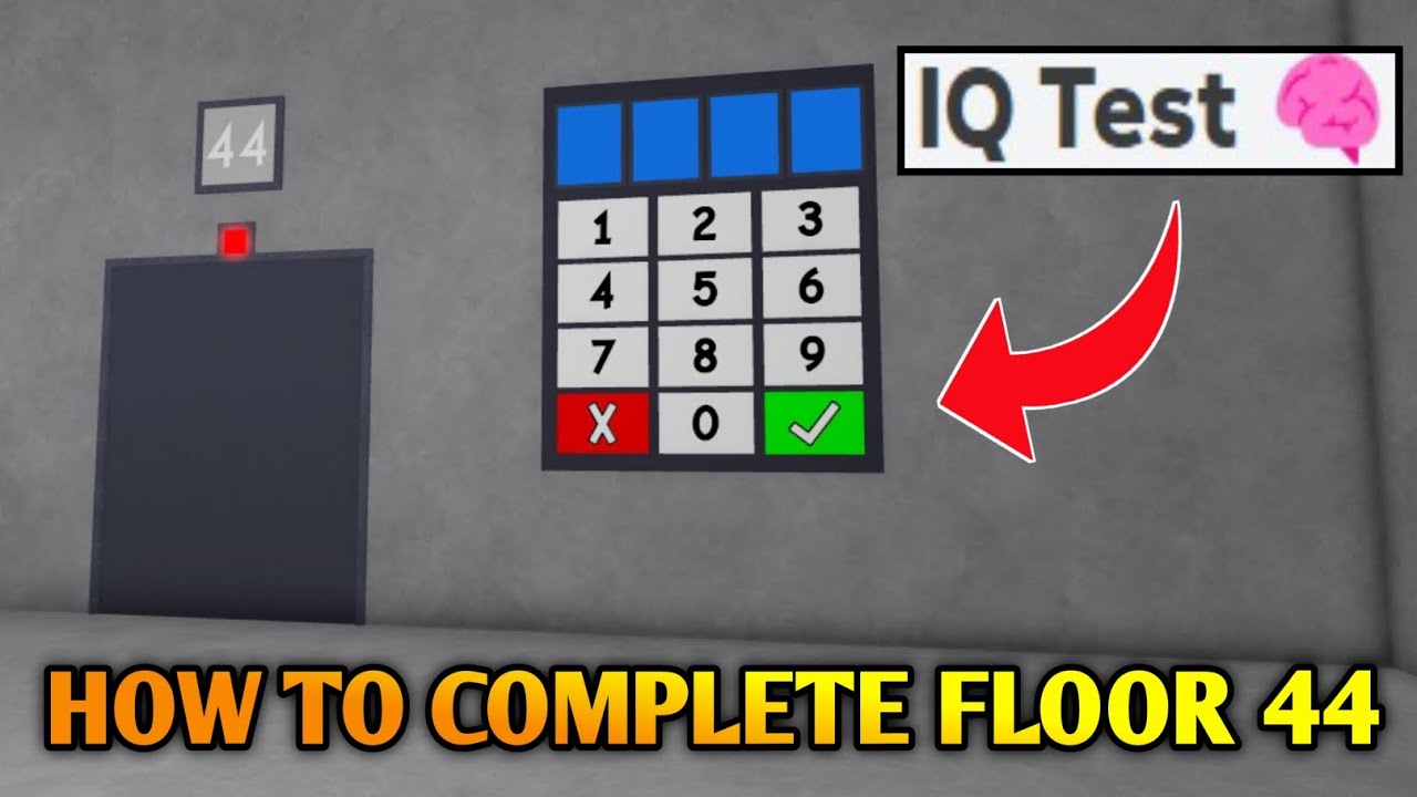 How To Complete Floor 44 In IQ TEST 🧠 Roblox | Floor 134 Answer - YouTube