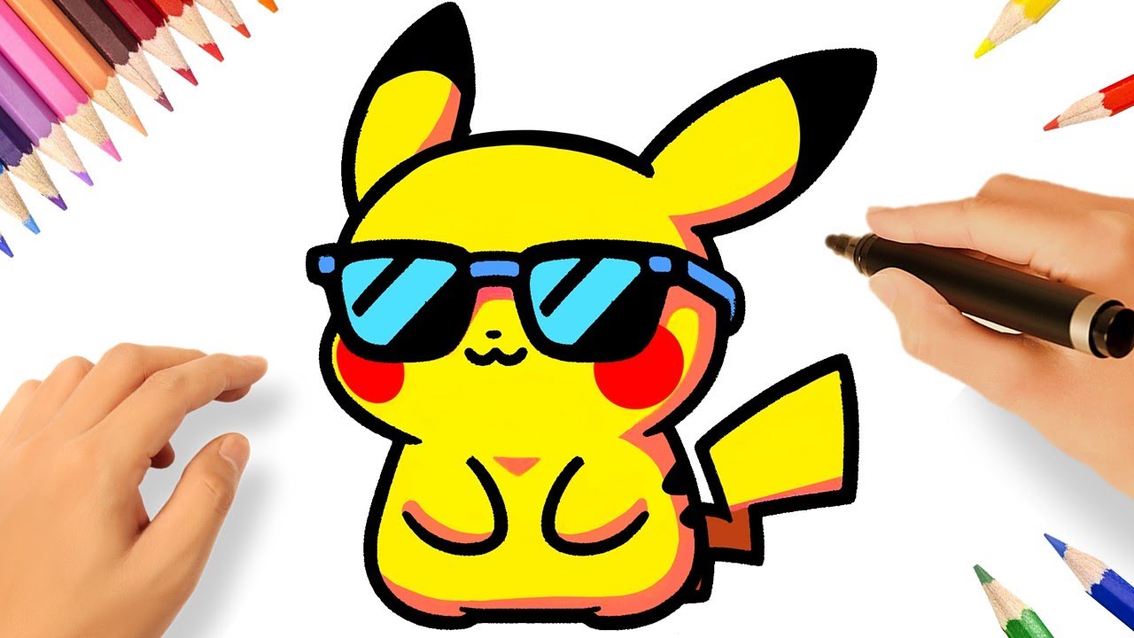 HOW TO DRAW A CUTE PIKACHU 😎 - YouTube