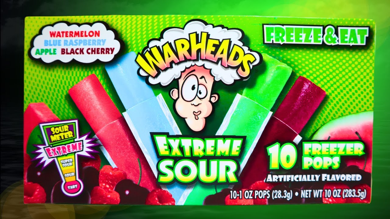 WarHeads Extreme Sour Freeze Pops Review - YouTube