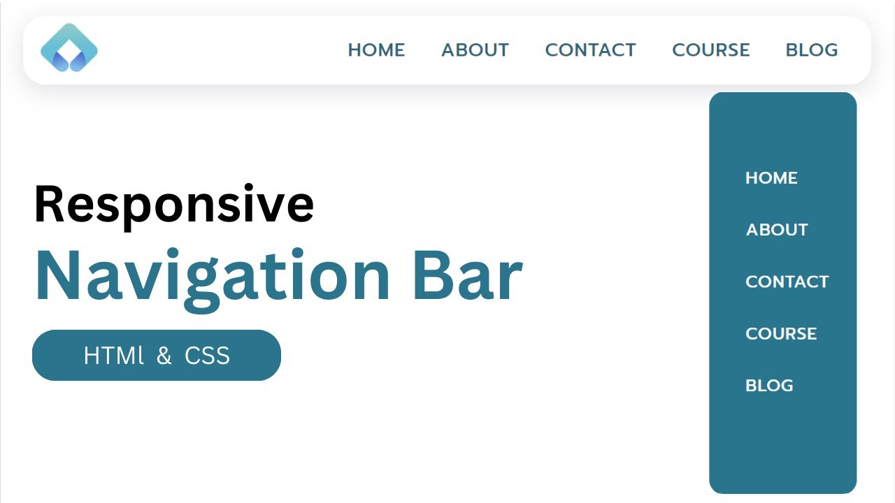 Responsive Navbar using HTML CSS and JavaScript - YouTube