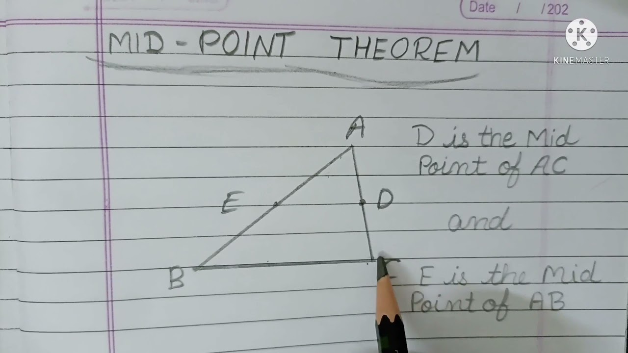Mid point theorem ( class 9 ) - YouTube