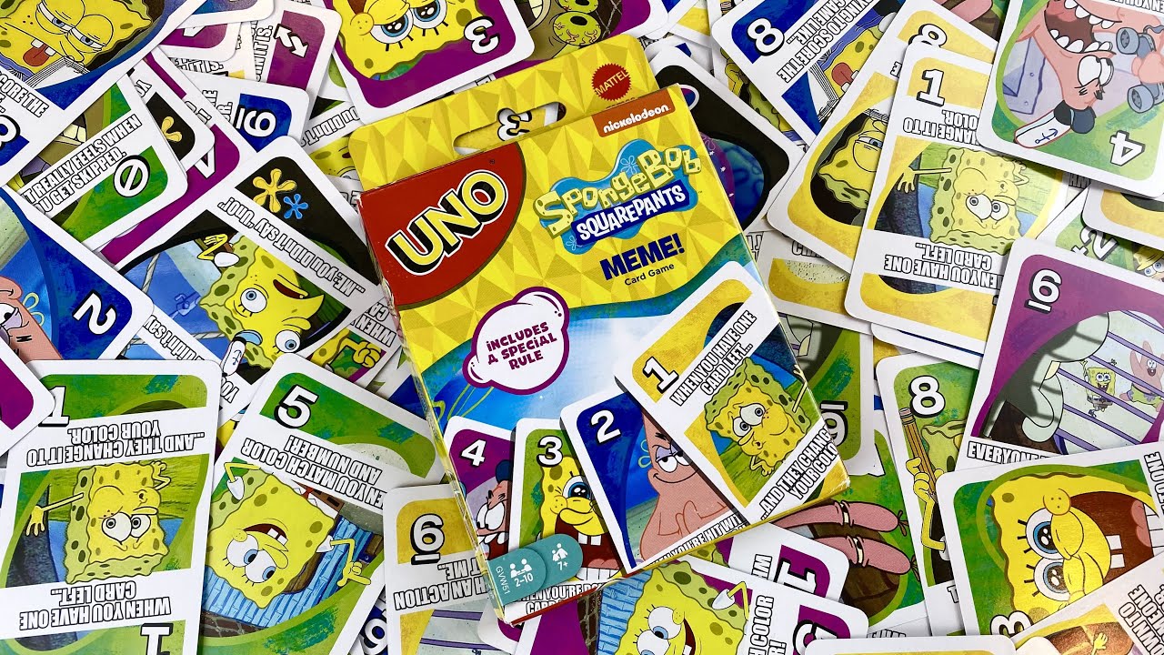UNO SpongeBob SquarePants Meme | special rule and deck - YouTube