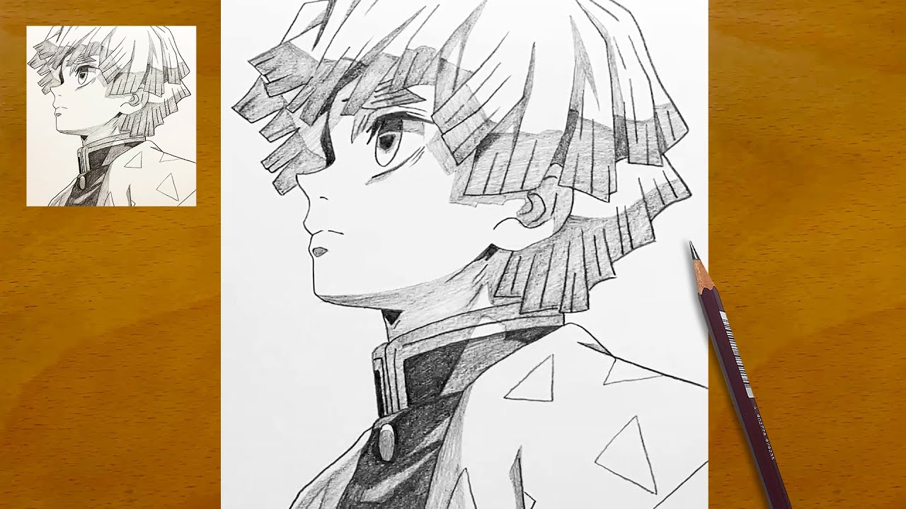 How to Draw Zenitsu Agatsuma Step by Step || Demon Slayer Fanart ...