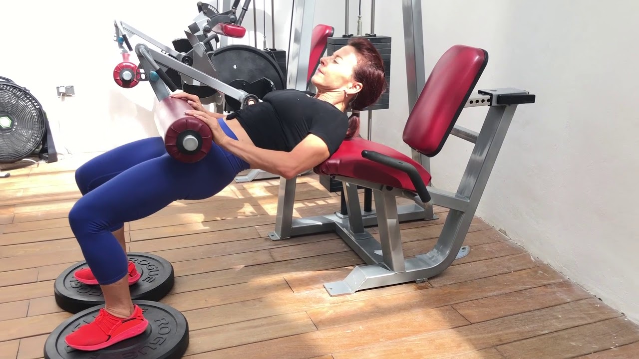 Hip Thrust with Leg Extension Machine - YouTube