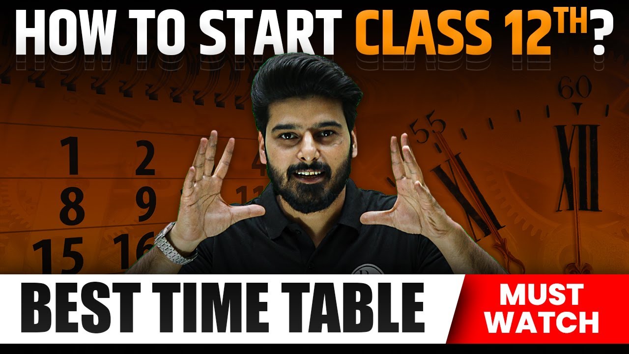 How to start Class 12th? Best Time Table | Commerce Wallah by PW - YouTube