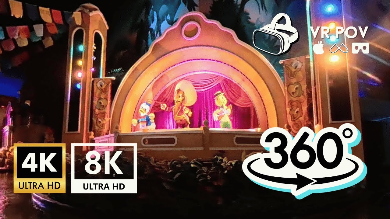 The Gran Fiesta Tour at Epcot POV 360 - Donald Duck Boat Ride - YouTube