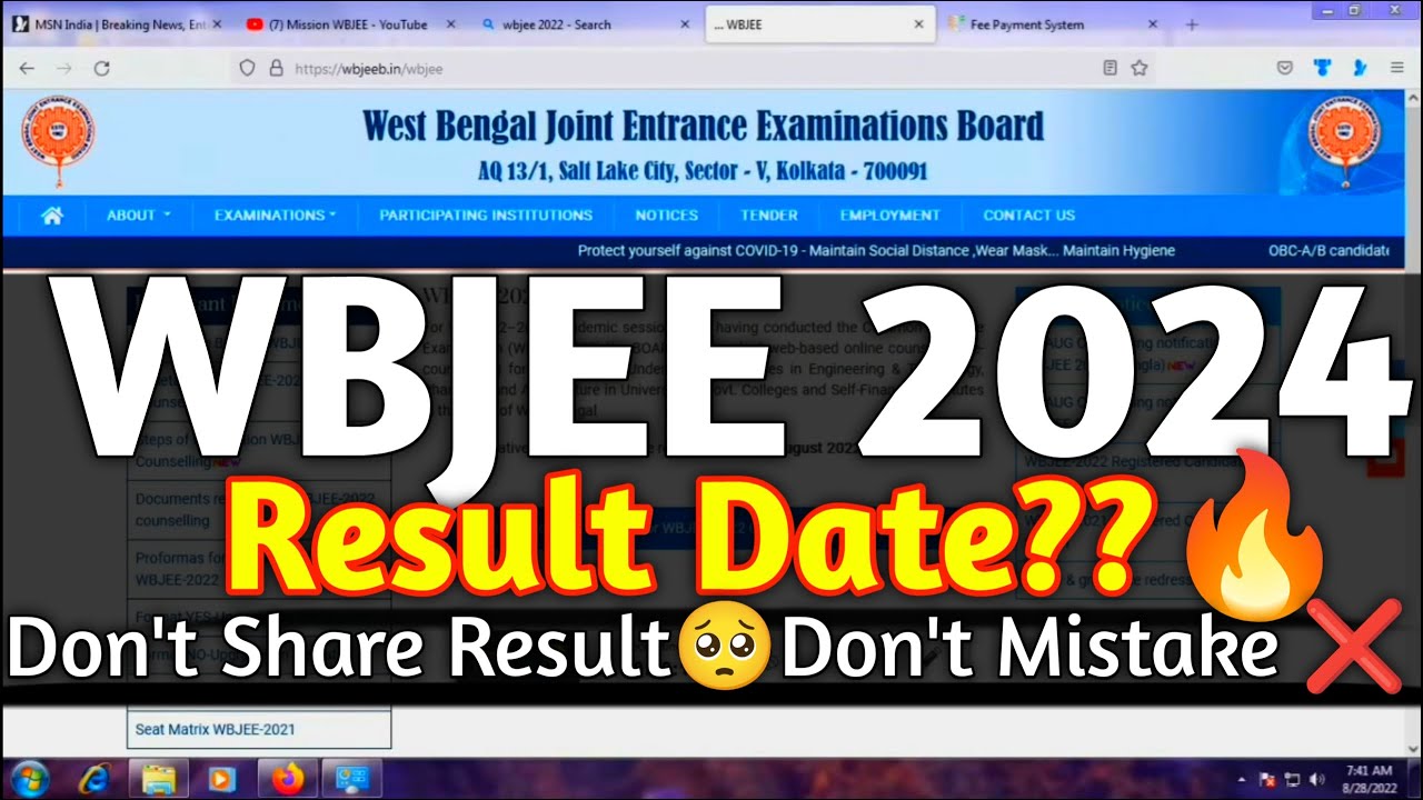 WBJEE Result🔥Date 2024😱 Wbjee Result Soon - YouTube