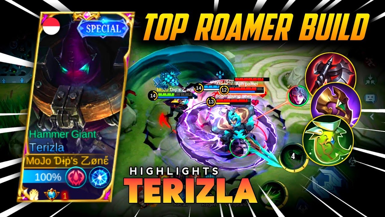 TRY THIS NEW TERIZLA ROAMER BUILD | UNLIMITED HP REGEN | TERIZLA MLBB ...
