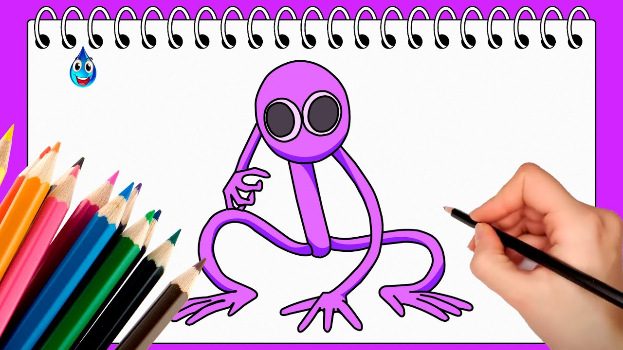 How to draw Rainbow Friends | Drawing Purple | #drawing #art #kids # ...