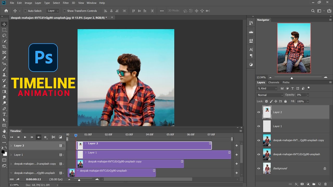 Create Video Timeline Animations Photoshop in Hindi | GIF Animation in ...