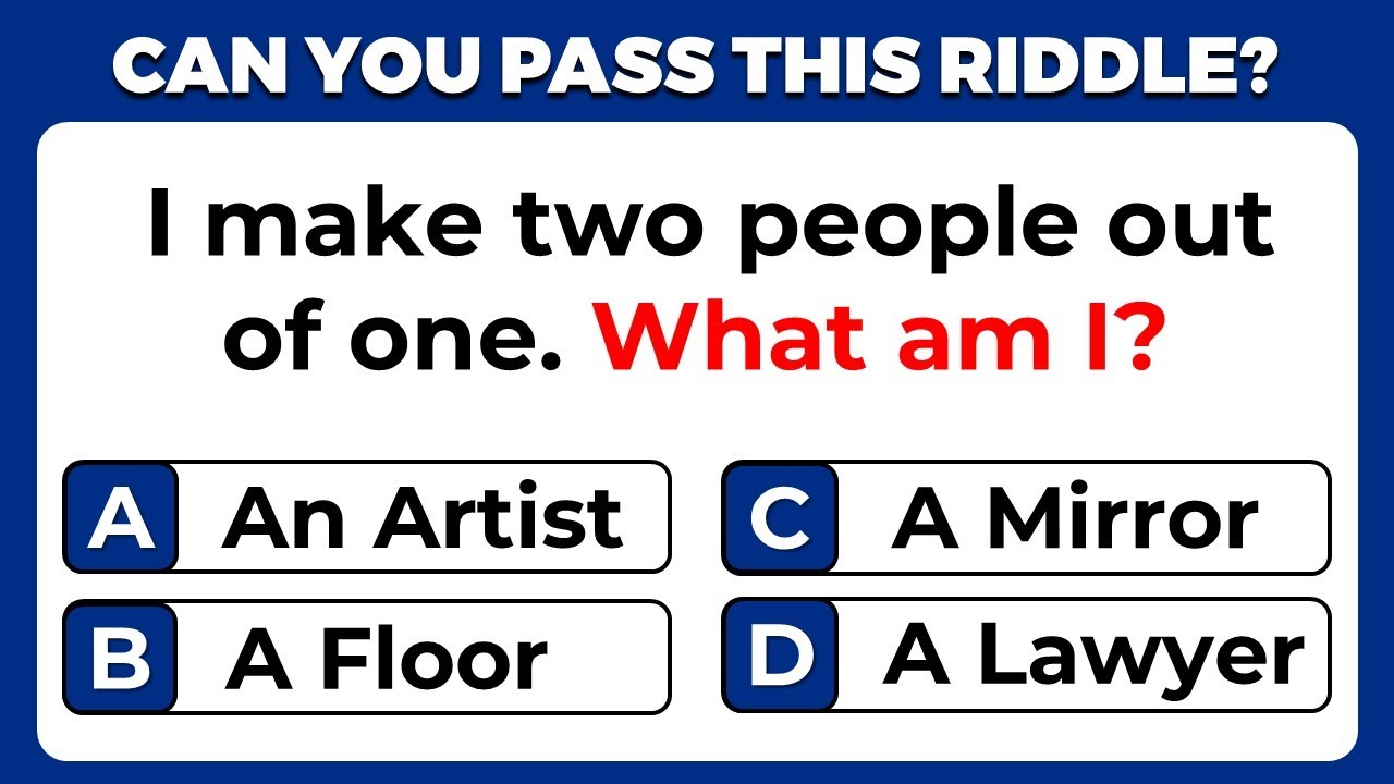 Riddles Quiz Can You Pass These 10 Tricky Riddles With Options Youtube