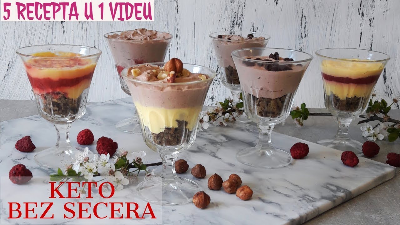 KETO DEZERT U CASI BEZ SECERA - LCHF ISHRANA - YouTube