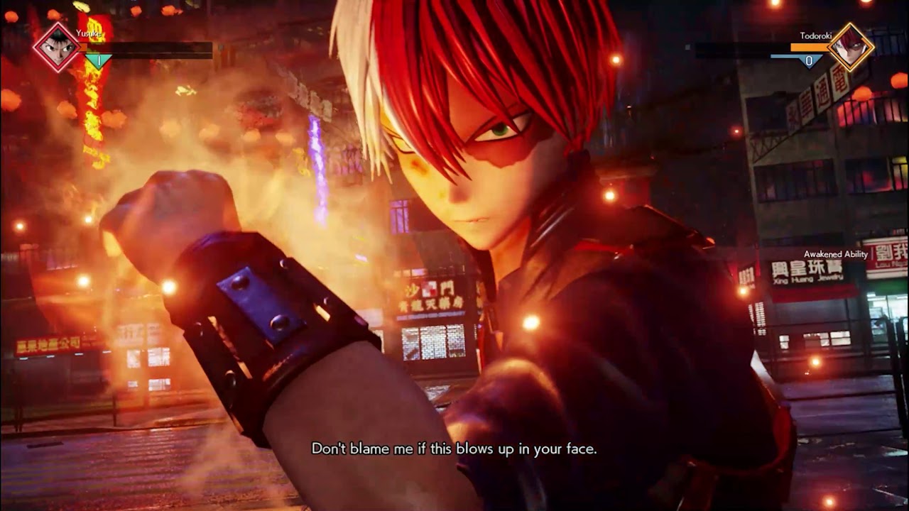 Shoto Todoroki vs Yusuke JUMP FORCE - YouTube