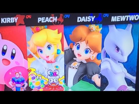 Super Smash Bros. Ultimate Kirby and Peach vs. Daisy and Mewtwo - YouTube