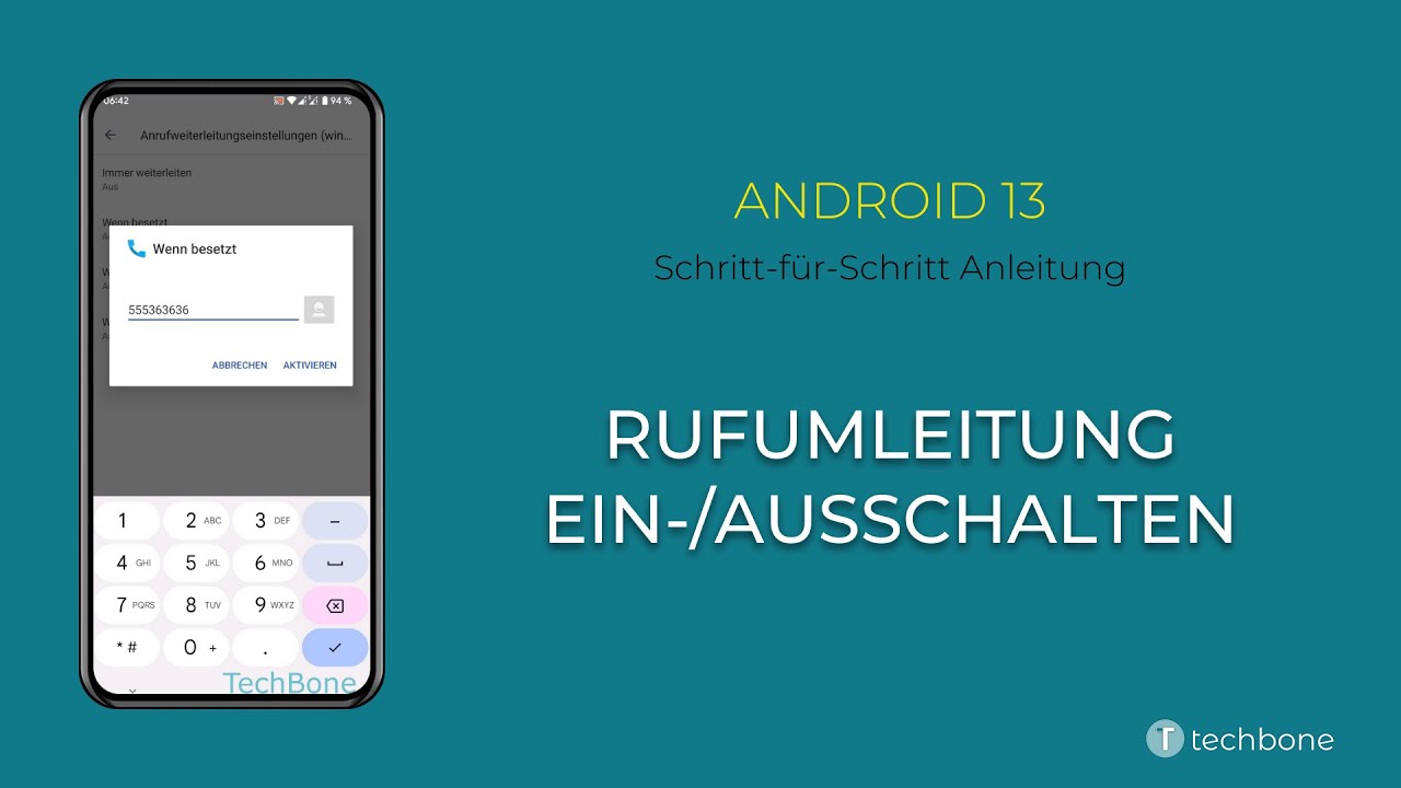 Rufumleitung einschalten oder ausschalten [Android 13] - YouTube