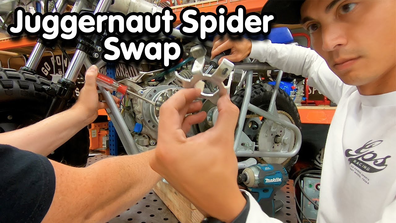 Juggernaut Driver Spider Swap by GoPowerSports - YouTube