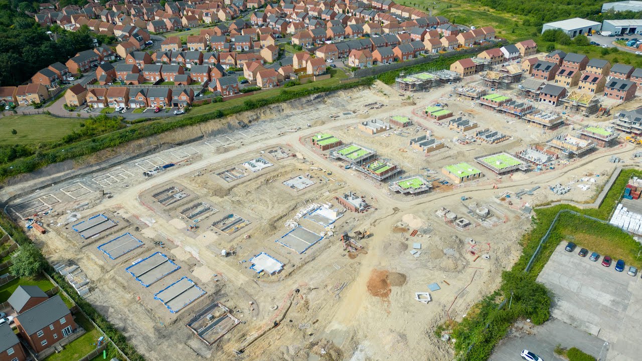 Aerial video of the Equans construction site at Flanshaw Way - 6th July ...