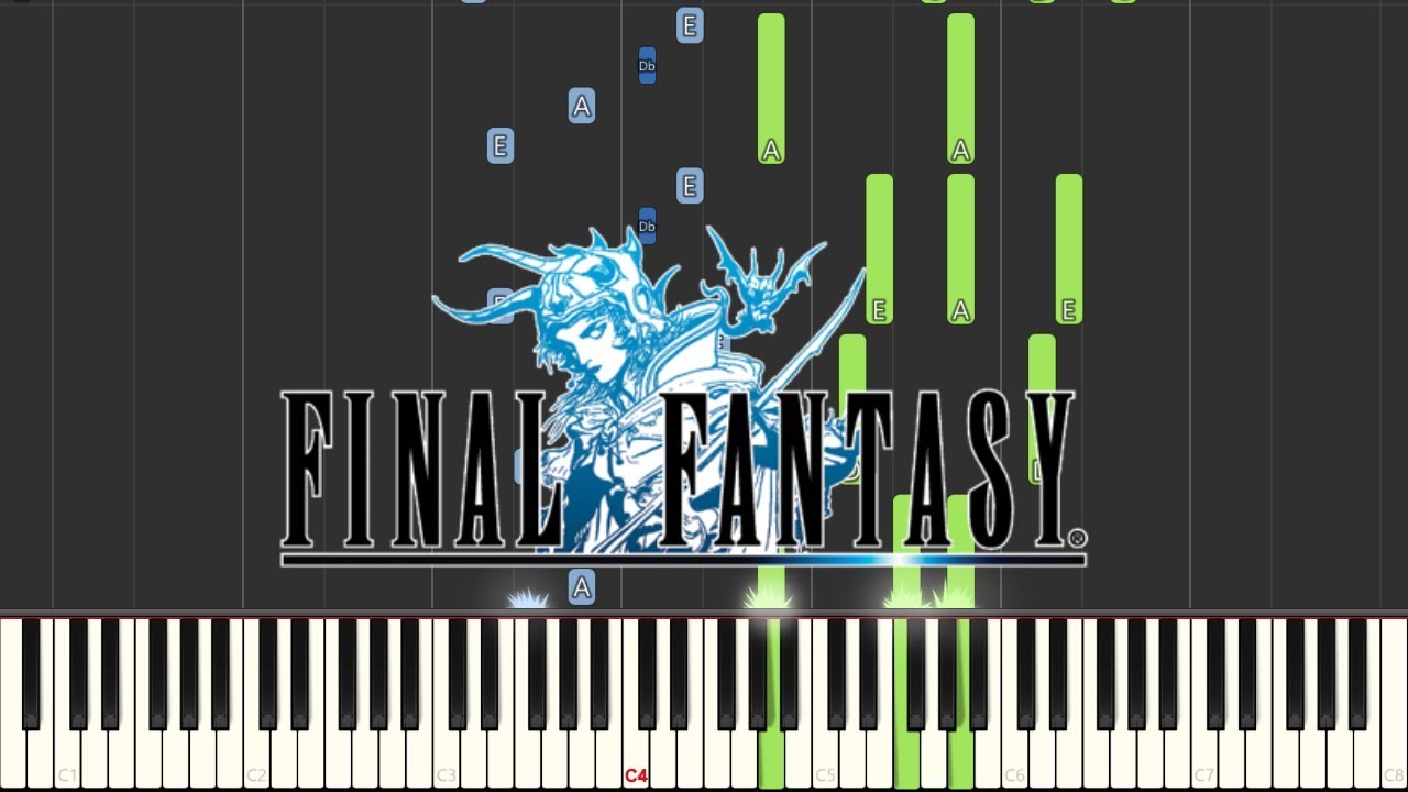 Final Fantasy - Main Theme (1987-1994) (Piano Tutorial) [Synthesia ...