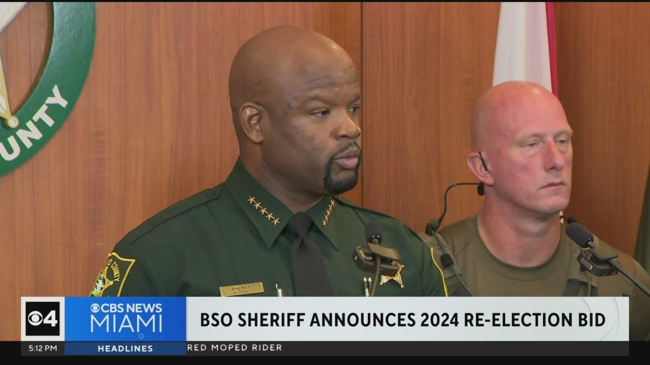 BSO Sheriff Gregory Tony announces re-election bid - YouTube