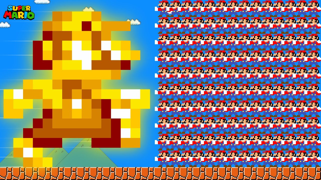 Giant Mario with Gold Power-up would be OP against 999 Mario Calamity ...