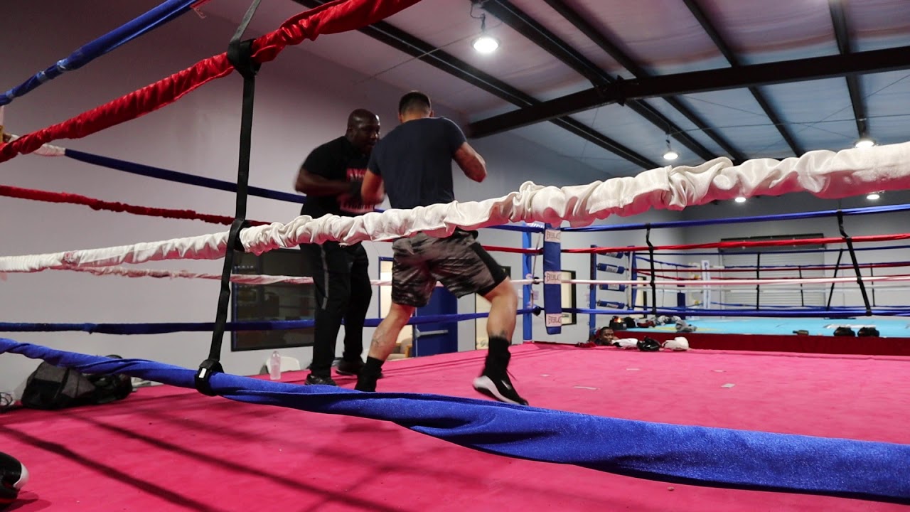 Rogelio De La Torre Putting In Some Light Mitt Work with Coach Ron - J ...