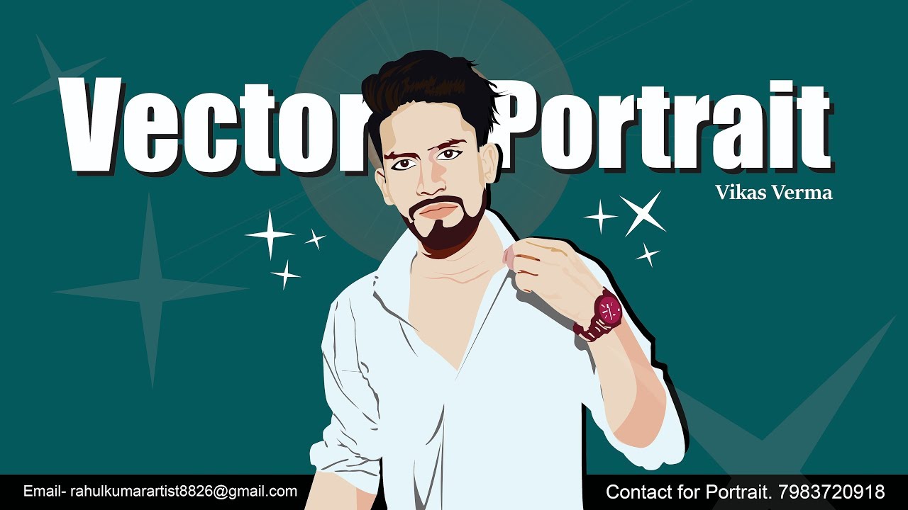 how to make vector portrait / vector graphics / - YouTube