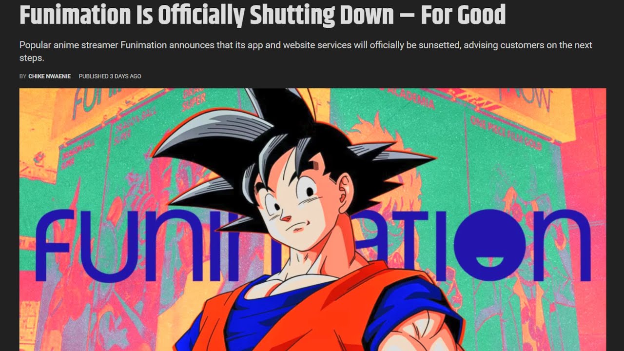 Funimation is Shutting Down - YouTube
