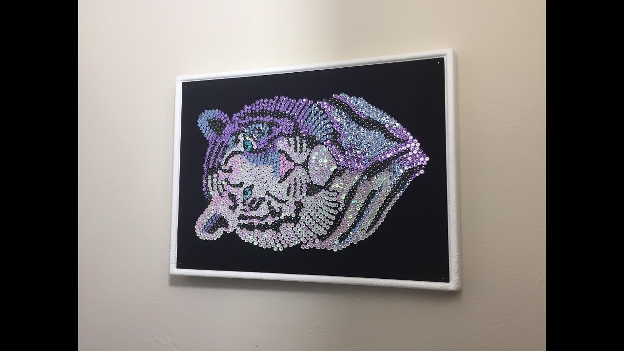 Sequin Art Blue, Snow Tiger, Sparkling Arts and Crafts Picture Kit ...