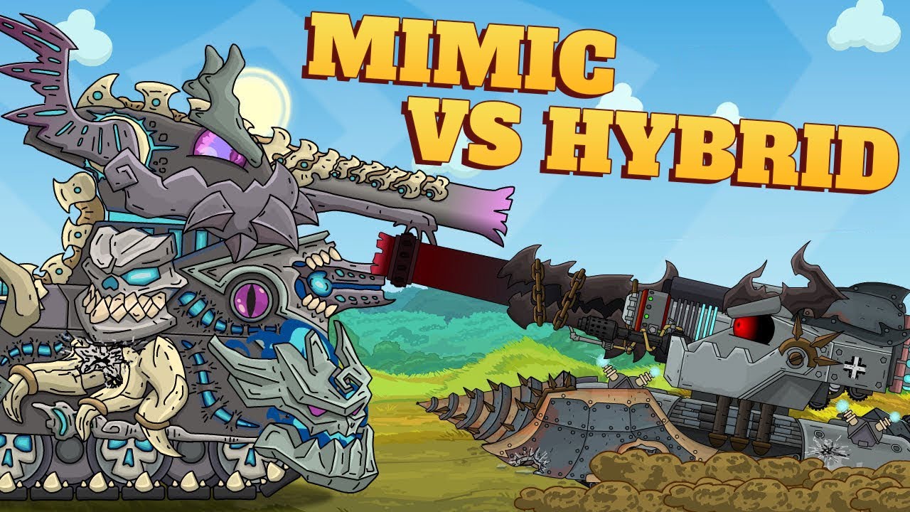Mimic vs. Hybrid Monster - Cartoons about tanks - YouTube