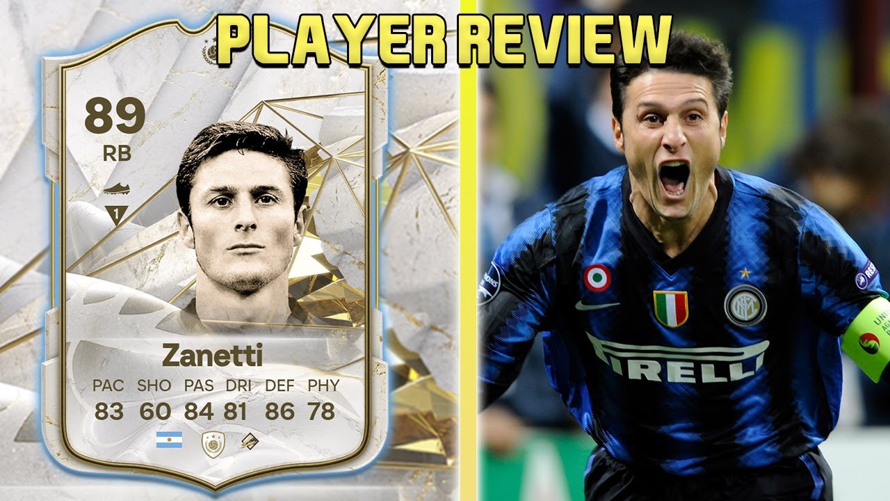 TOO ELITE! 🇦🇷 89 ICON ZANETTI PLAYER REVIEW! EA FC 24 ULTIMATE TEAM ...