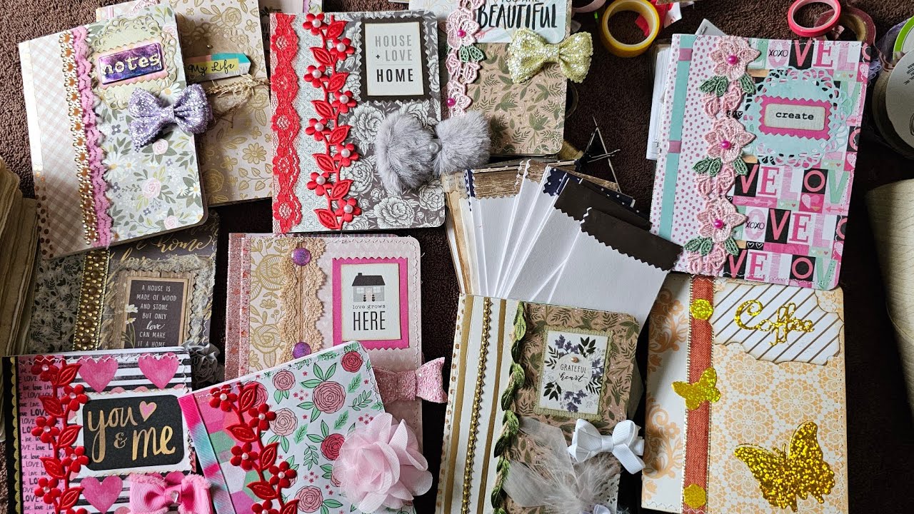 Part 3 Journal made from 6x6 paper pad. sewing pages in book - YouTube