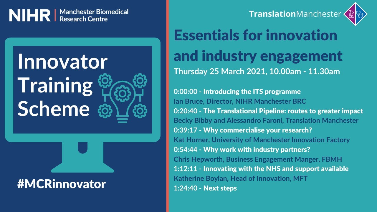 Innovator Training Scheme Webinar 1 - The essentials of innovation - 25 ...