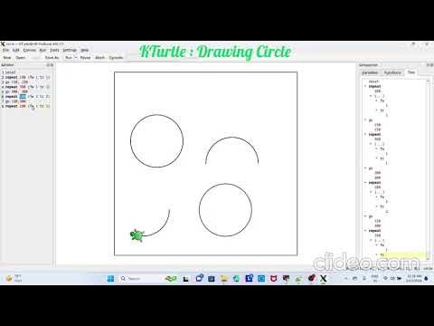 KTurtle drawing circle | Learn basic coding in Kturtle | Coding with Kturtle | Kturtle tutorials ...