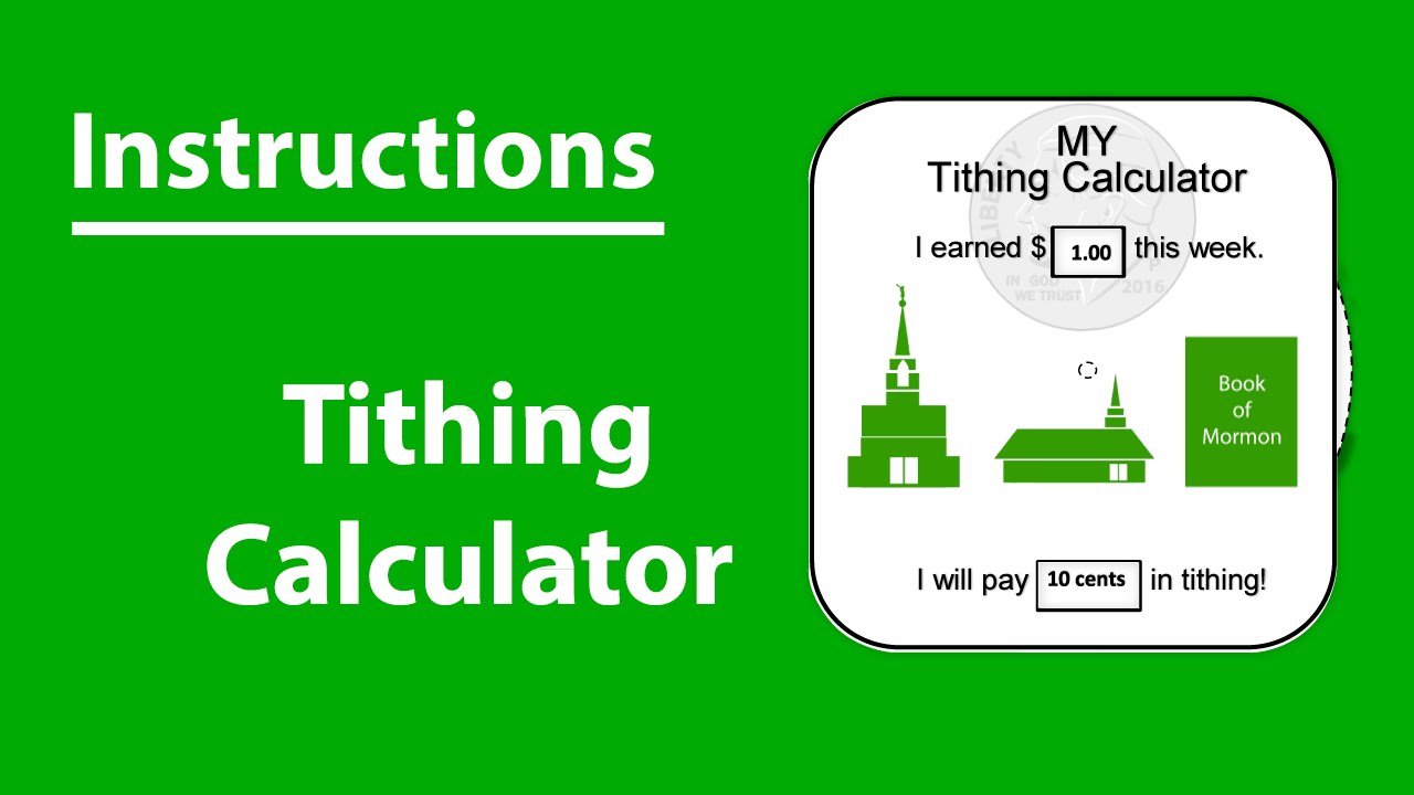 Tithing Calculator (Instructions) - LDS Paper Toys - YouTube