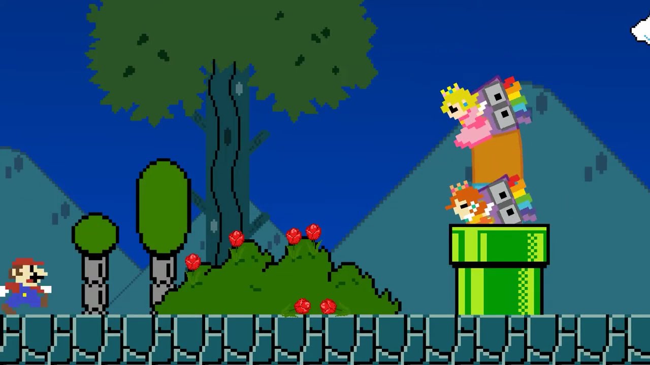 When Peach and Daisy Rest in Peace in Super Mario Bros. - YouTube