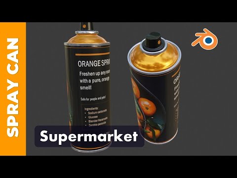 BLENDER CHALLENGE 10 (Part 3): Texturing a Spray Can - YouTube