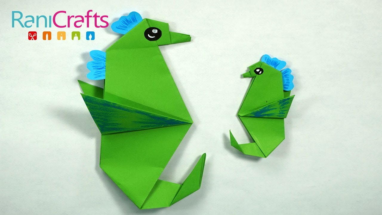 ORIGAMI SEAHORSE - Step by step - YouTube