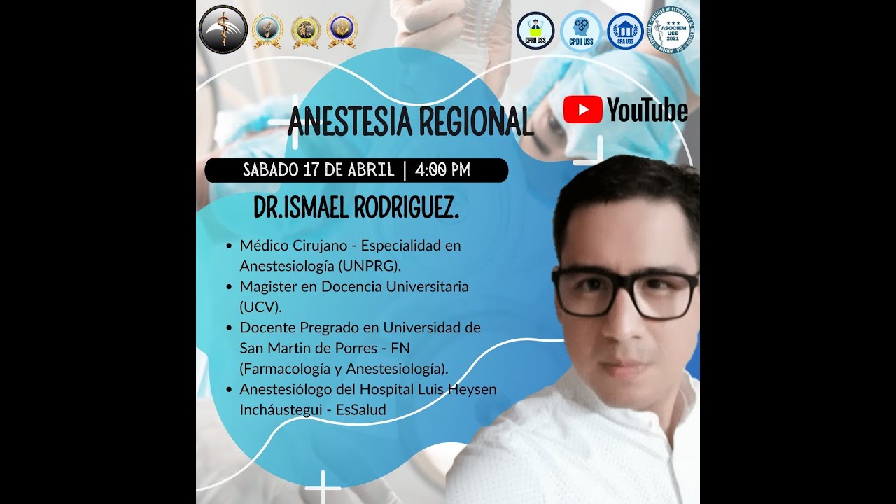 ANALGESIA REGIONAL - DR. ISMAEL RODRIGUEZ - YouTube