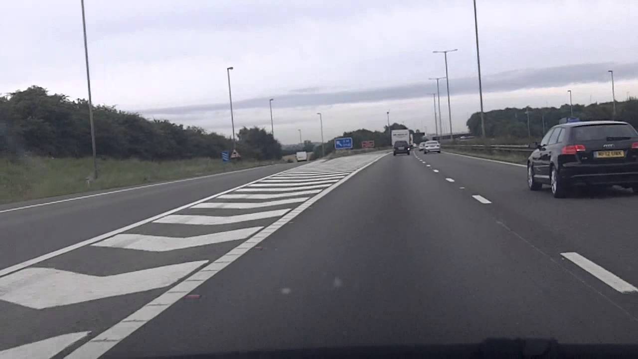 M1 South J19 for M6 and A14 - YouTube