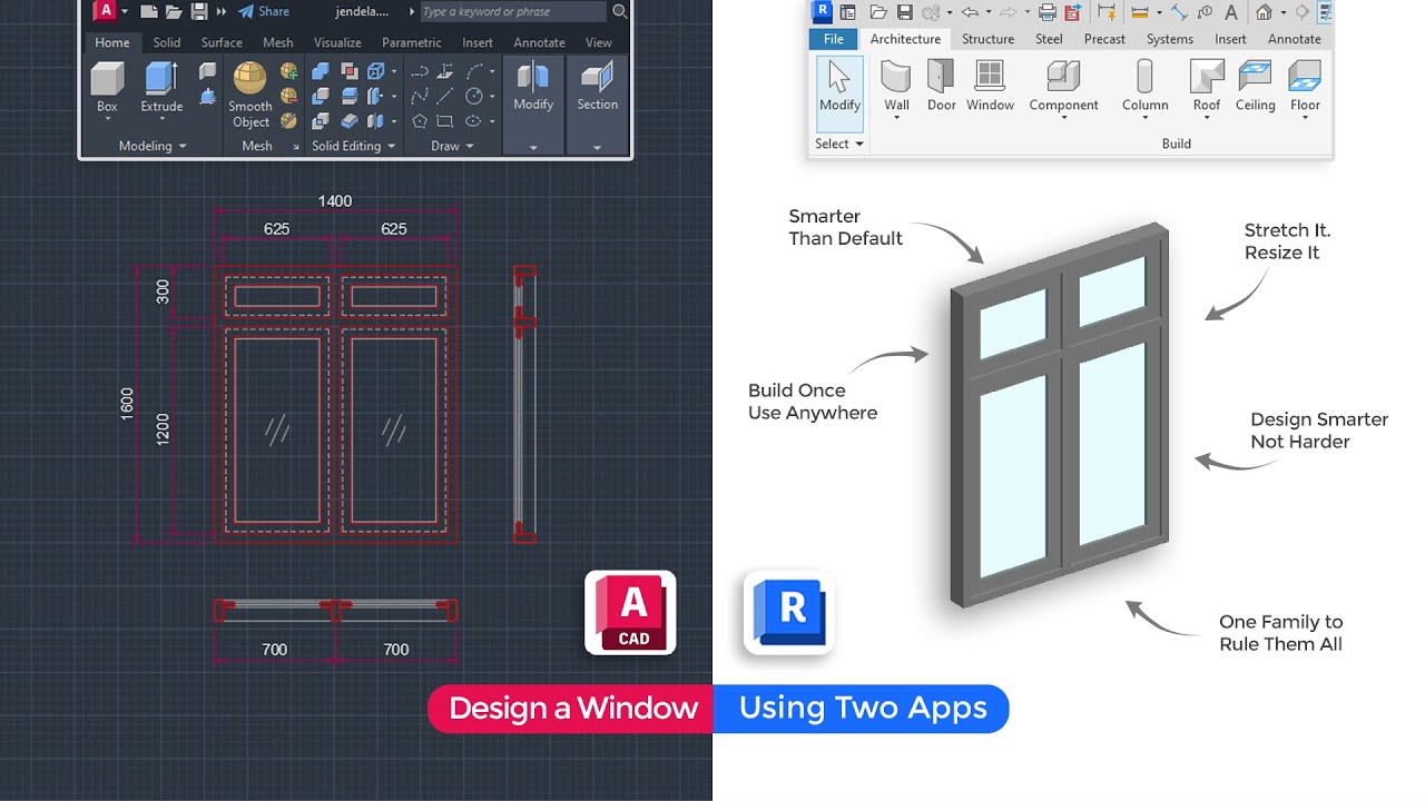 Tutorial Revit #10 | Cara Membuat Family Jendela (Window) di Revit 2025 ...