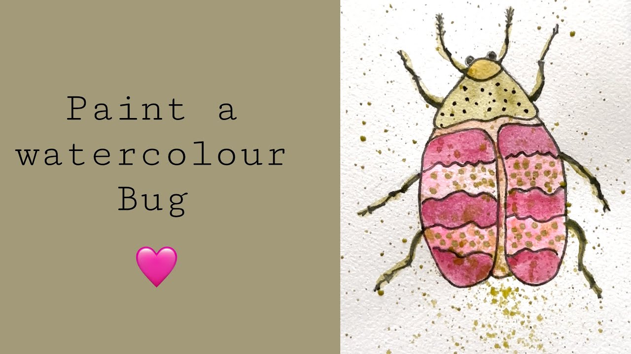Bug watercolour painting | how to paint watercolour bug | watercolour ...