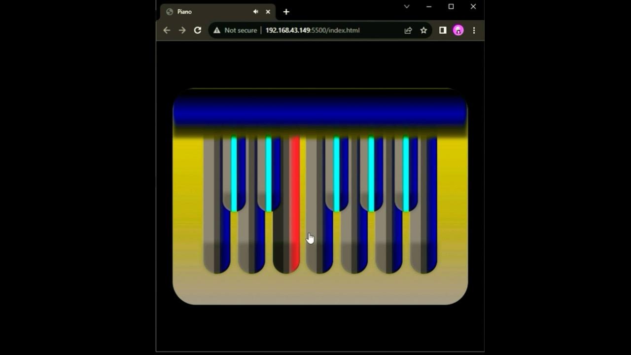 Piano Project Htmlcss And Javascript Miniproject Computerscience Html Css Javascript