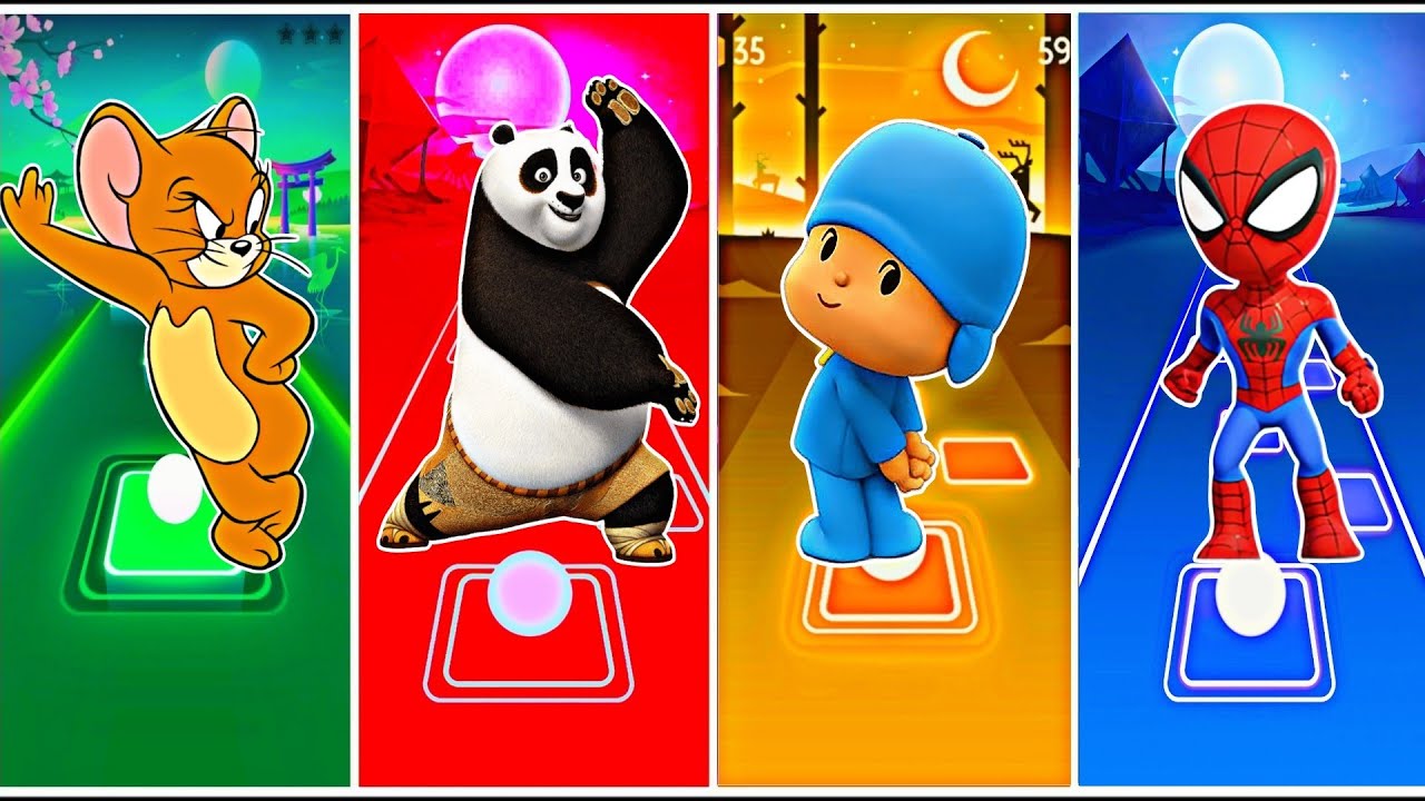 Tom and Jerry 🆚 Kung fu Panda 🆚 Pocoyo 🆚 Spidey 🆚 Who Will Win? - YouTube