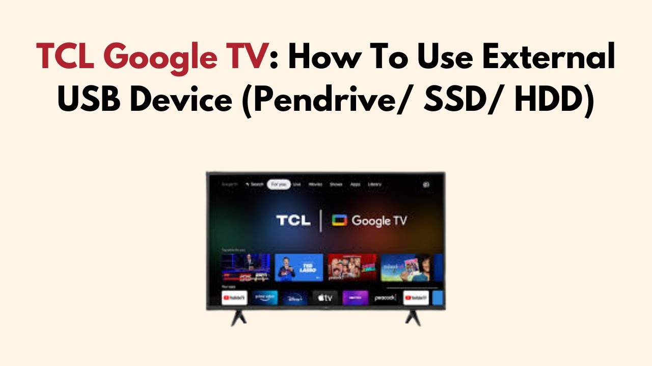 TCL Google TV: How To Use External USB Device (Pendrive/ SSD/ HDD ...
