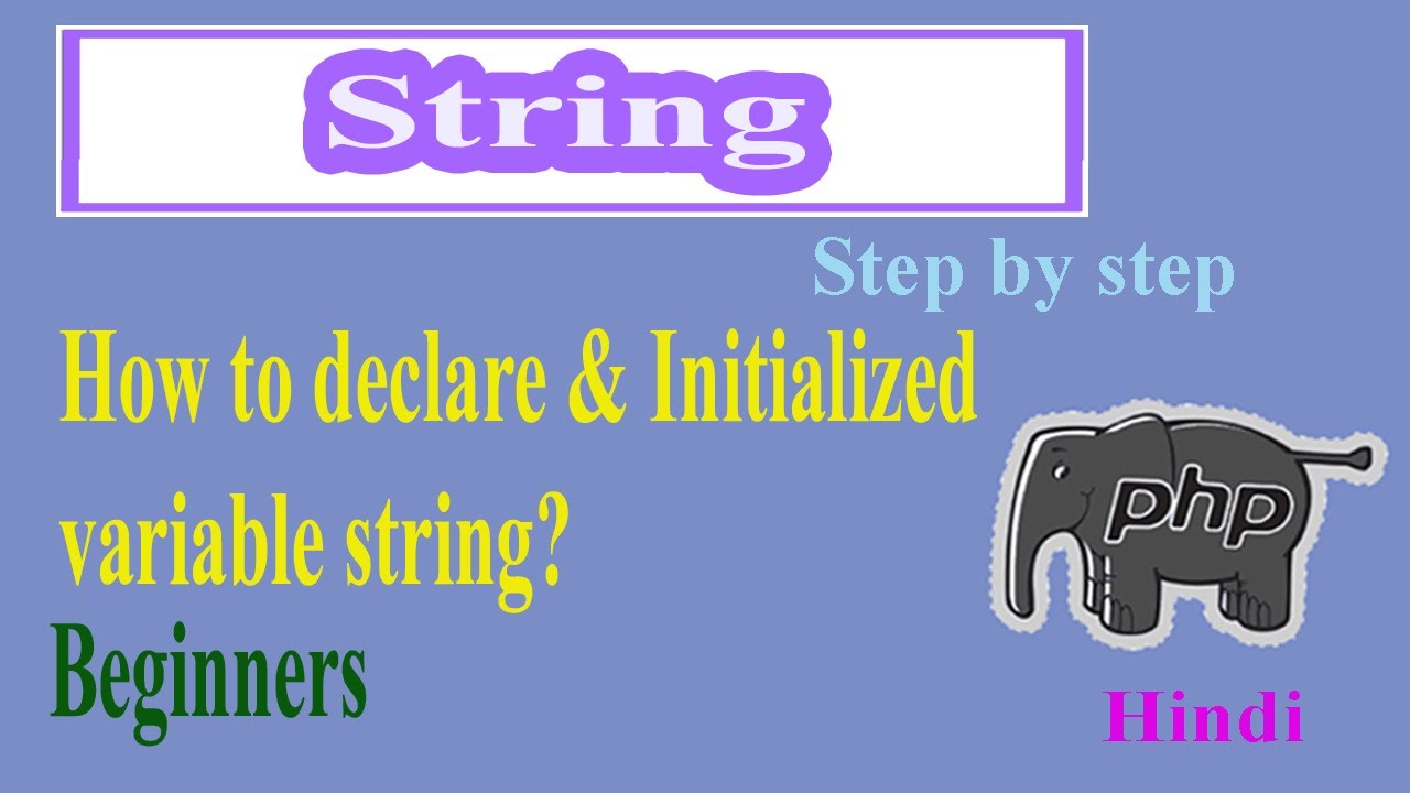 PHP Programs Part-03 | String | Data Type | String Variable - YouTube