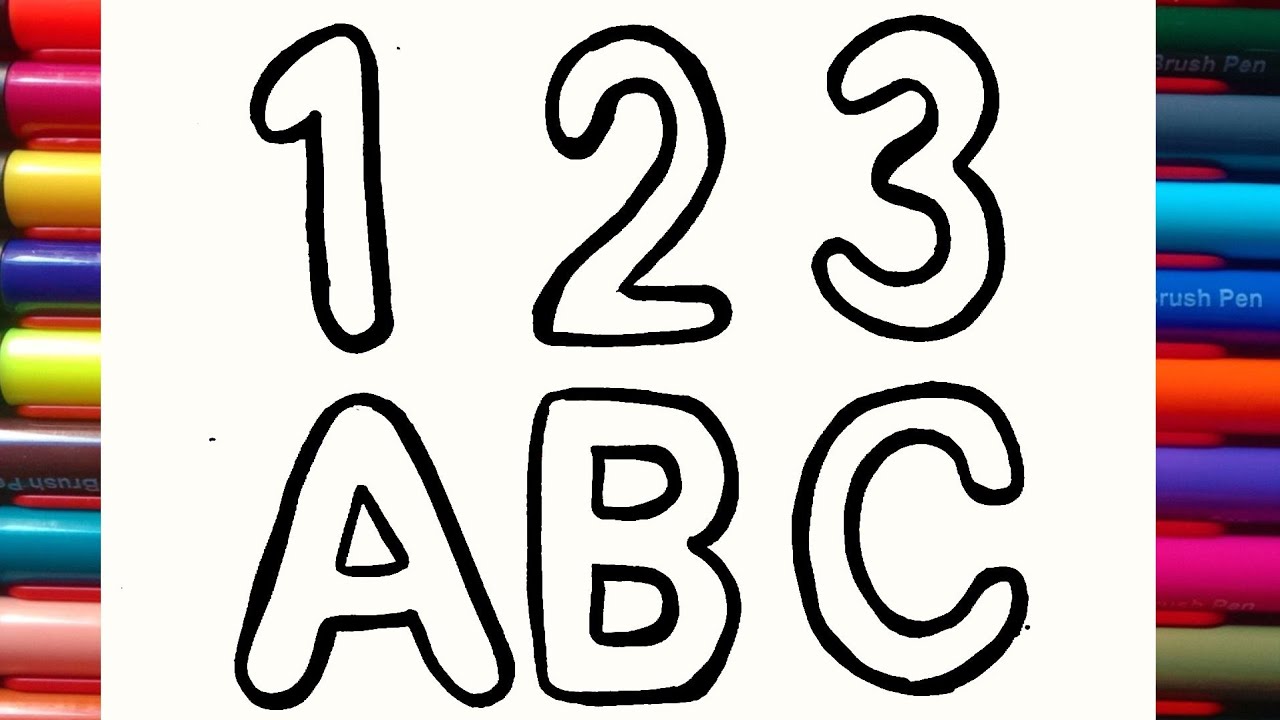 123-ABC DRAWING, painting and colouring for, Toddlers | & kid's | How ...