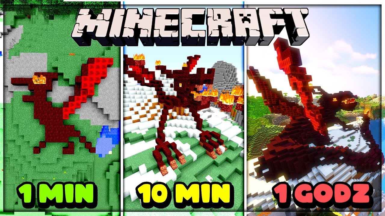MINECRAFT SMOK: 1 minuta, 10 minut, 1 godzina - YouTube